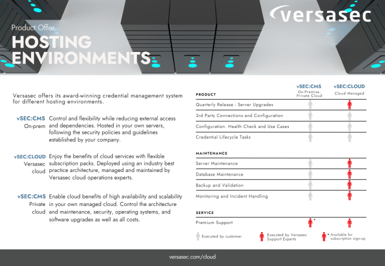 Versasec Credential Management for Your Environment - Versasec